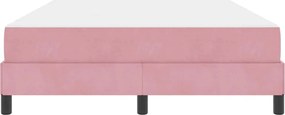 Postel s boxspringem s matrací Růžová 140 x 190 cm textil 3398694