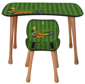 Dětský stolek s židličkou Fotbal, 90 x 52 x 60 cm