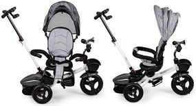 ECOTOYS Dětská tříkolka s rotačním sedadlem Kids Grey