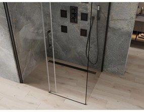 Mexen Omega sprchový kout 100x70cm, 8mm sklo, černý profil-čiré sklo, 825-100-070-70-00