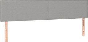 Box spring postel s matrací světle šedá 200 x 200 cm textil 3126109