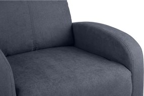 Relaxační polohovací TV křeslo TRUDY — látka, šedá
