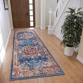 Hanse Home, Kusový koberec Luxor 105637 Maderno Blue Multicolor, 80x240, modrá, ložnice