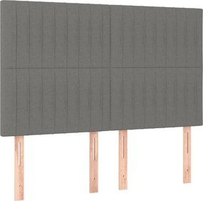 Box spring postel s matrací tmavě šedý 140 x 190 cm textil 3136750