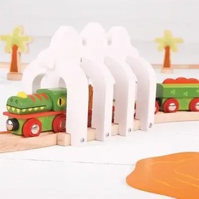 Bigjigs Rail Dinosauří vláček + 3 koleje / od 3 let