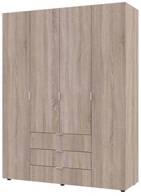 Skříň čtyřdveřová Gelar 155 cm Dub sonoma