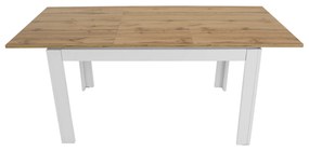 Kondela Rozkládací stůl, bílá/dub wotan 135-184x86 cm, VILGO