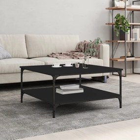 Konferenční stolek černý 80 x 80 x 40 cm kompozitní dřevo - Default Title