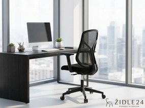 Ergonomická kancelářská židle NOMI - černá síťovina