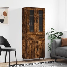 Skříň highboard kouřový dub 69,5 x 34 x 180 cm kompozitní dřevo 3198550