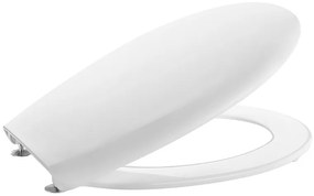 ROCA Victoria, antibakteriální WC sedátko 447x360x48 mm, SUPRALIT, kovové panty, bílá lesklá, ROC-A801B6000B