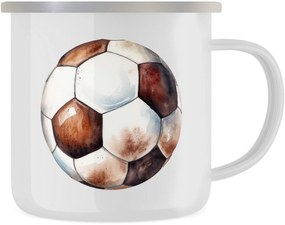 Plecháček "Fotbalový míč", Stříbrný 330 ml