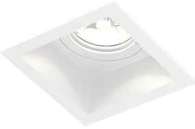 Wever & ducré čtvercové stropní zapuštěné svítidlo plano ip44 ceiling rec 1.0 led 1800-3000k w tree bílá matná