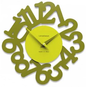 Designové hodiny 10-009 CalleaDesign Mat 33cm (více barevných variant) Barva zelená oliva-54