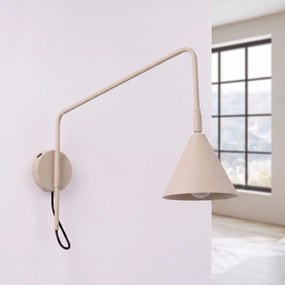 Sollux Lighting Nástěnné svítidlo NOX 1 taupe s vypínačem