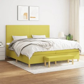 Box spring postel s matrací světle zelená 200x200 cm textil,  3137028 HangarStore.cz