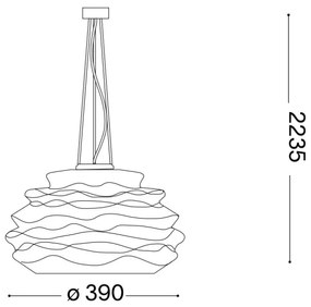 Ideal Lux - Lustr na lanku KARMA 1xE27/60W/230V pr. 39 cm bílá