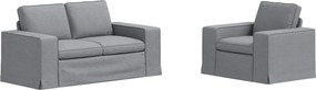 Set pohovek 2 ks Světle šedá textil 3407500