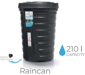 Prosperplast Sud na dešťovou vodu RAINCAN 210l - černý