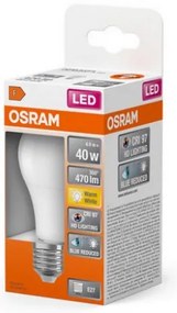 LED žárovka E27 OSRAM 4,9W (40W) teplá bílá (2700K)