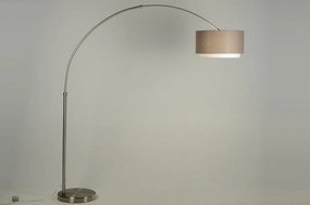 Stojací designová oblouková lampa Soffito Taupe