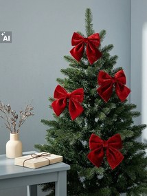 Sinsay - Vánoční dekorace ve tvaru mašlí 4 pack - červená