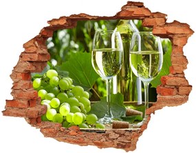 Wallmuralia Samolepící nálepka Bílé víno a ovoce 90x70 cm