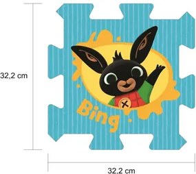 Trefl - Puzzle - Pěnové puzzle Bing / 117 x 60 cm / 28.5 x 28.5 cm / v