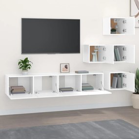 Nástěnná TV skříňka bílá kompozitní dřevo 3114574