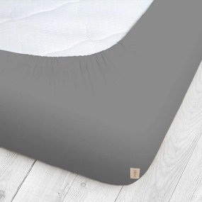 Jersey prostěradlo středně šedé na výšku matrace do 20 cm Velikost: 60 x 120