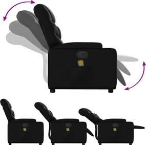 Elektrické masážní polohovací křeslo černé umělá kůže 3204651