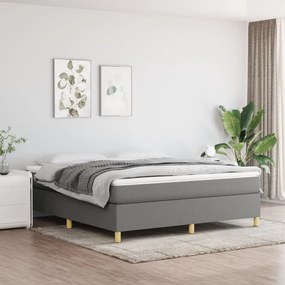 Box spring postel s matrací tmavě šedá 180x200 cm textil 3144539