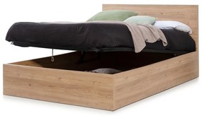 Dvoulůžková postel s úložným prostorem s roštem 160x200 cm v přírodní barvě Kronos – Marckeric