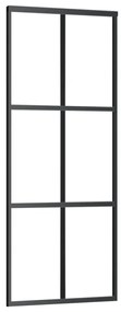 Posuvné dveře ESG sklo a hliník 76 x 205 cm černé - Default Title