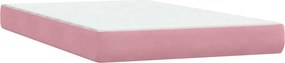 Box spring postel s matrací růžová 120x220 cm samet 3316544