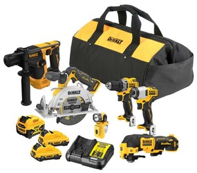 DeWALT - 11dílná sada AKU nářadí, baterií a nabíječky DCK611P1D2