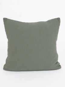MK Lůžkoviny Mušelínový povlak na polštář 40 x 40 cm - Alexia Duo olivová/přírodní
