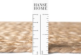 Hanse Home, Kusový koberec Jute Braided 106330 Natural Green kruh, 150x150 (průměr) kruh, zelená, chodba / předsíň