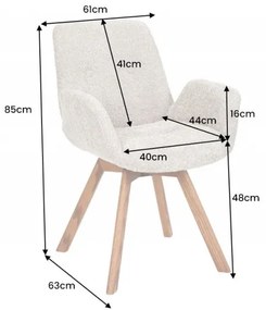 Designová otočná židle Yanisin šedá