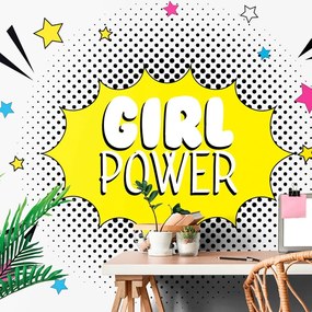 Tapeta s pop art nápisem - GIRL POWER - 225x150