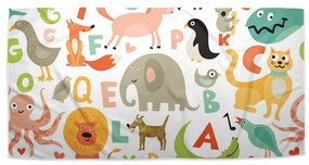 Sablio Ručník Zoo abeceda - 30x50 cm