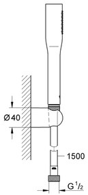 GROHE 27459000 - Sprchová souprava VITALIO GET STICK 1500 mm lesklý chrom
