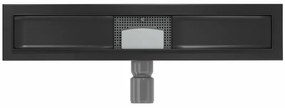 Mexen Flat nerezový sprchový žlab 60 cm - tělo žlabu bez krytu, černá, 1715060