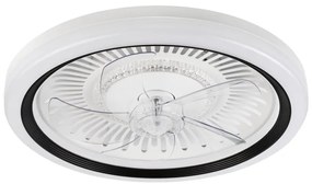 Lamkur LED Stropní svítidlo s ventilátorem GEMMA LED/37W/230V bílá + DO LM-FL-2.227/CZARNY