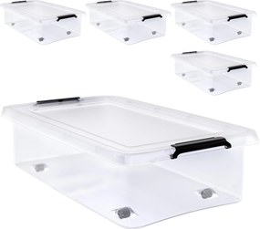 Deuba Úložný box sada 4 ks průhledná 60 × 40 × 17 cm 30L