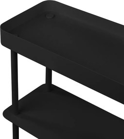 Černý kovový pojízdný regál 60x97x30 cm Nolle – noo.ma