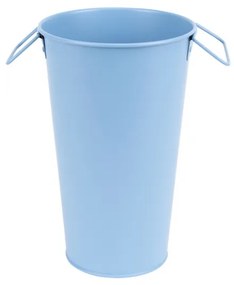 Kovová váza zahradní kov v. 17,8 cm modrá