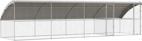 Psí kennel 4 ks Stříbrná 8 x 2 x 2 m Pozinkovaná ocel 3368332
