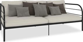 Rám denní postele černý kov 90 x 200 cm 284673