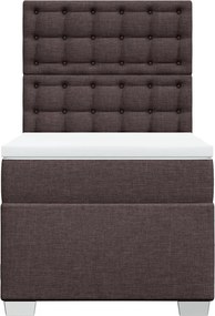 Box spring postel s matrací tmavě hnědá 90x190 cm textil 3290360